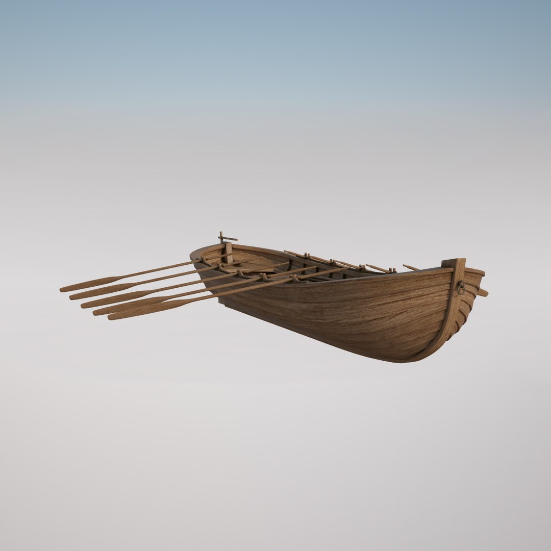 Medieval Rowboat 3d Model