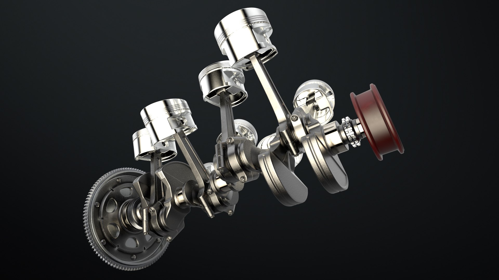 W8 Engine Working Animated Model - TurboSquid 1866494