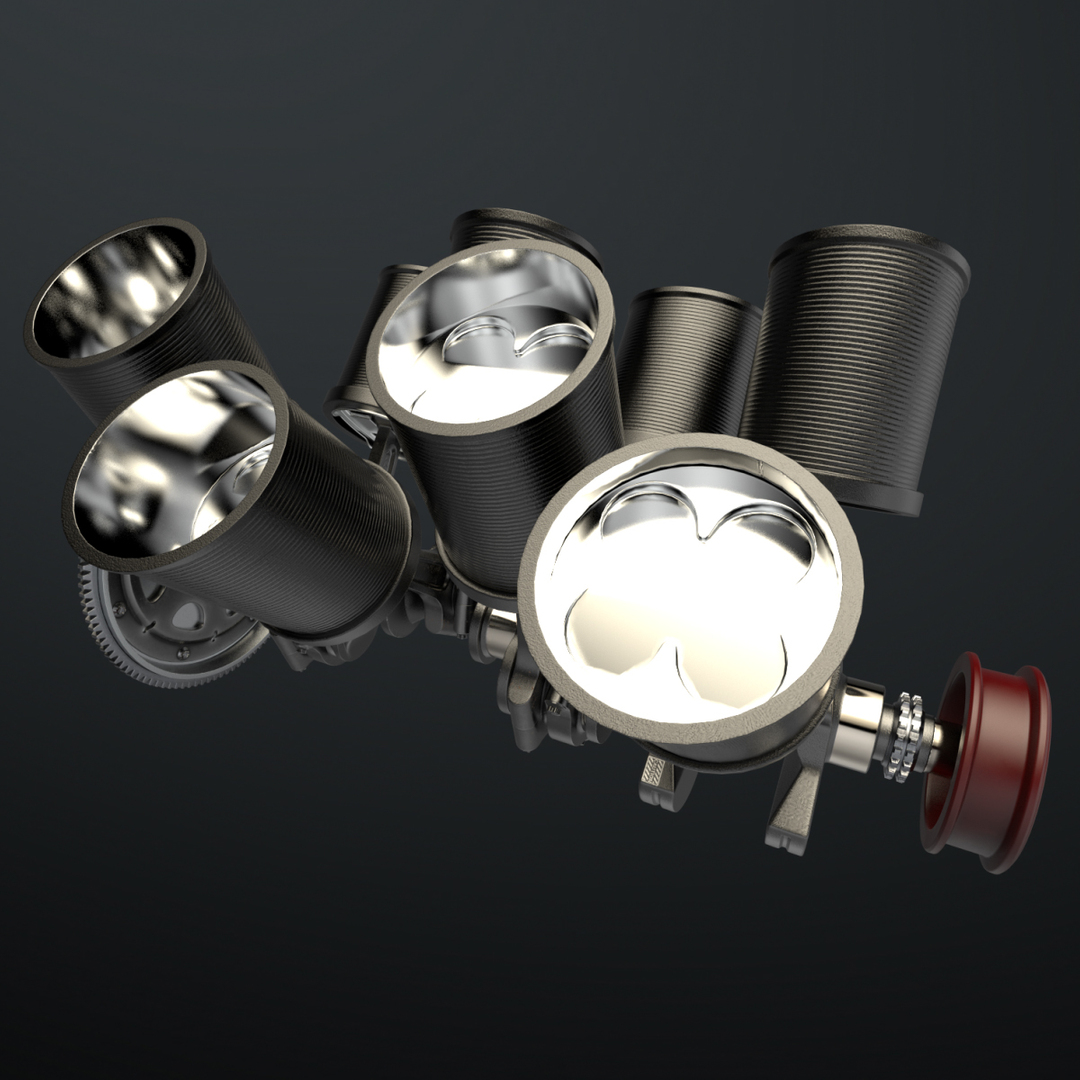 W8 Engine Working Animated Model - TurboSquid 1866494