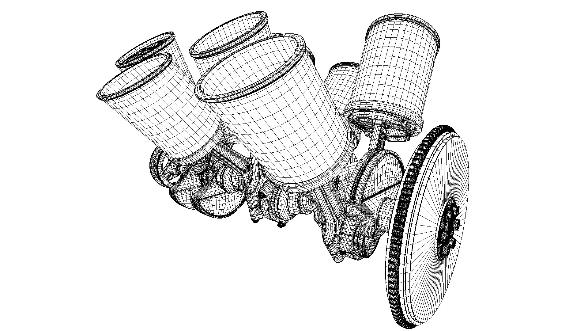 W8 Engine Working Animated Model - TurboSquid 1866494