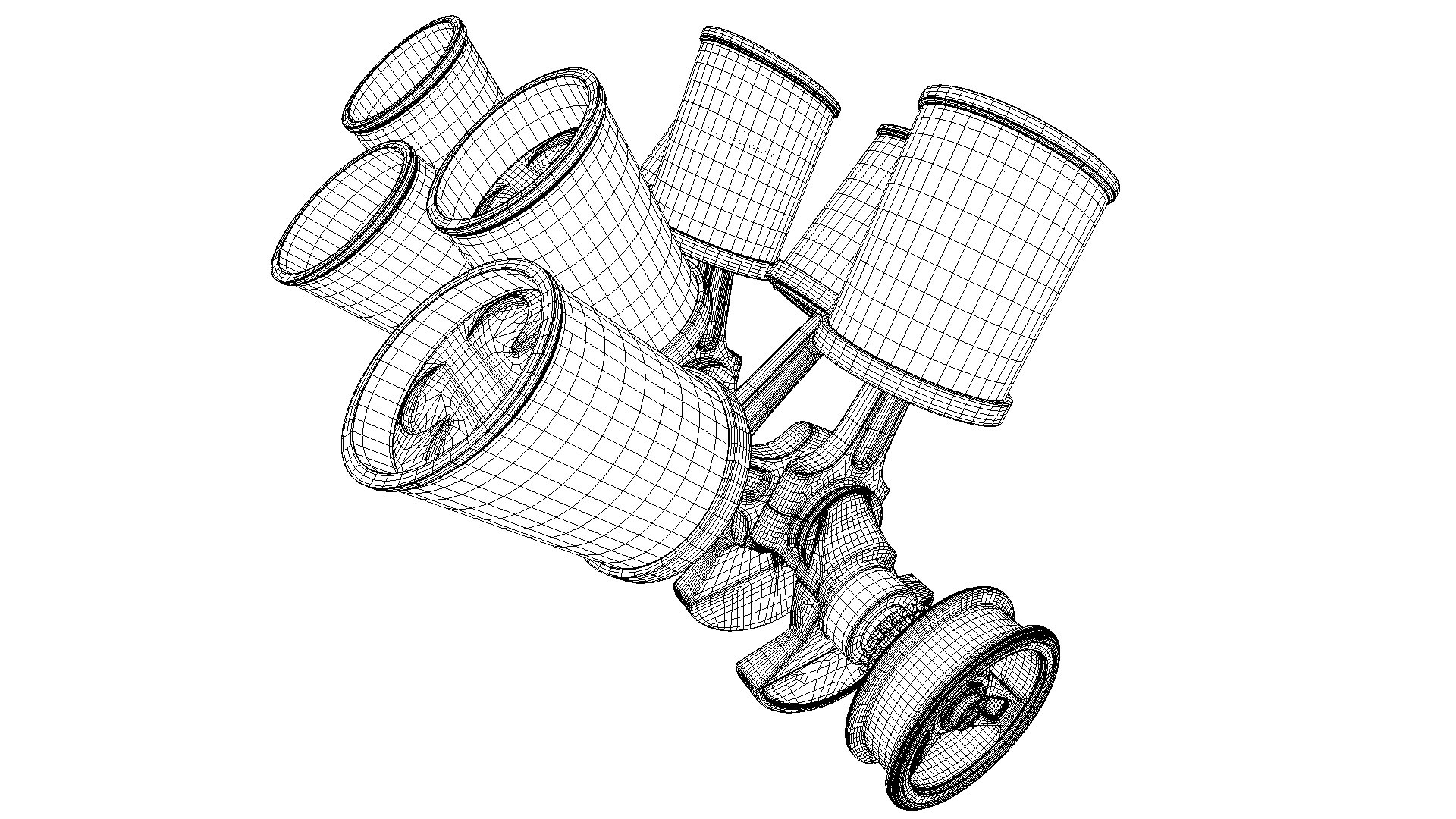 W8 Engine Working Animated model - TurboSquid 1866494