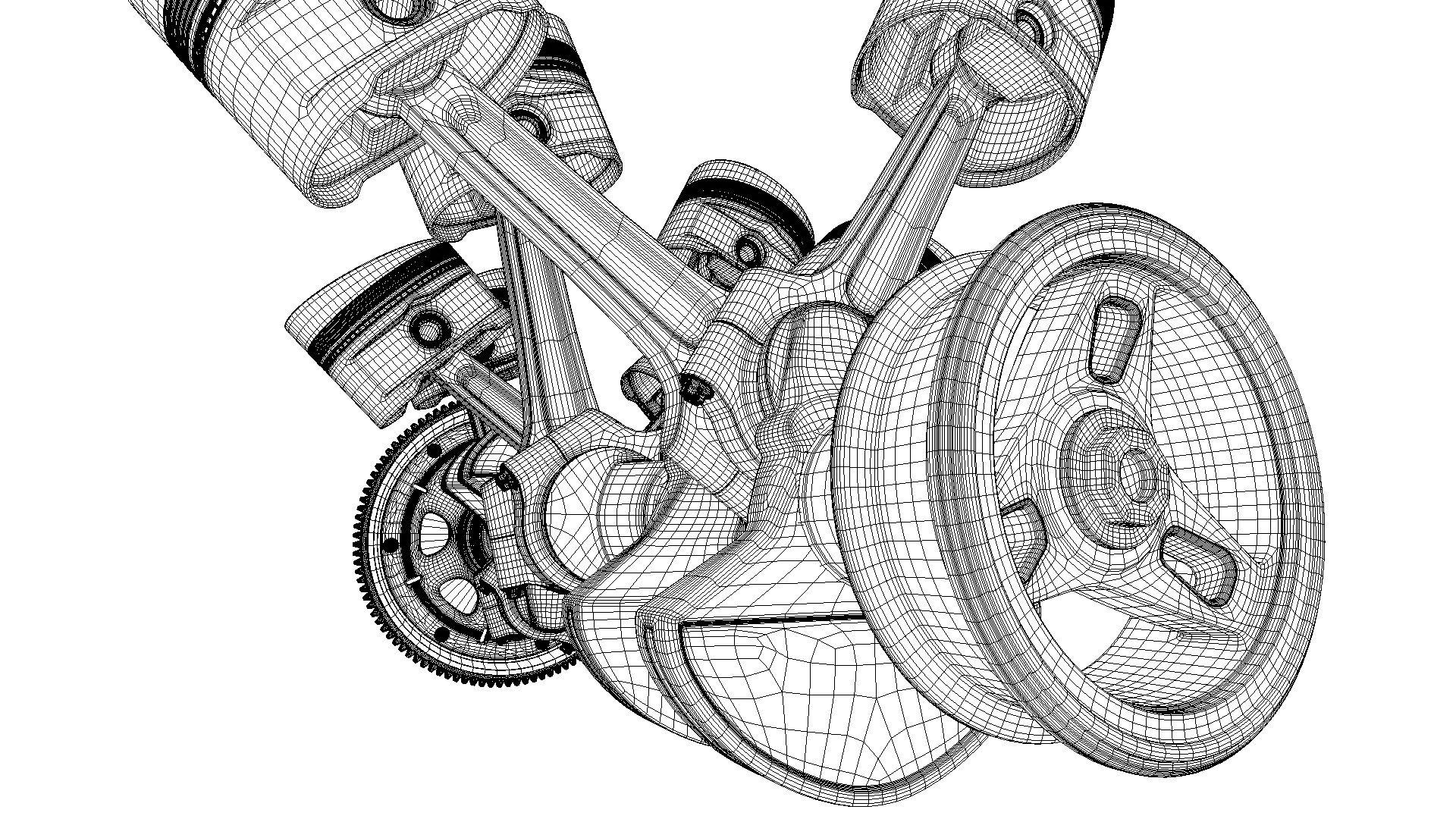 W8 Engine Working Animated Model - TurboSquid 1866494