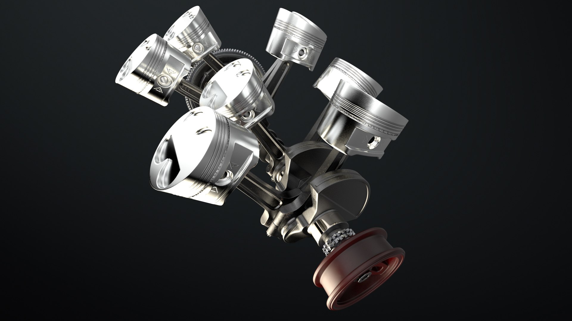 W8 Engine Working Animated Model - TurboSquid 1866494