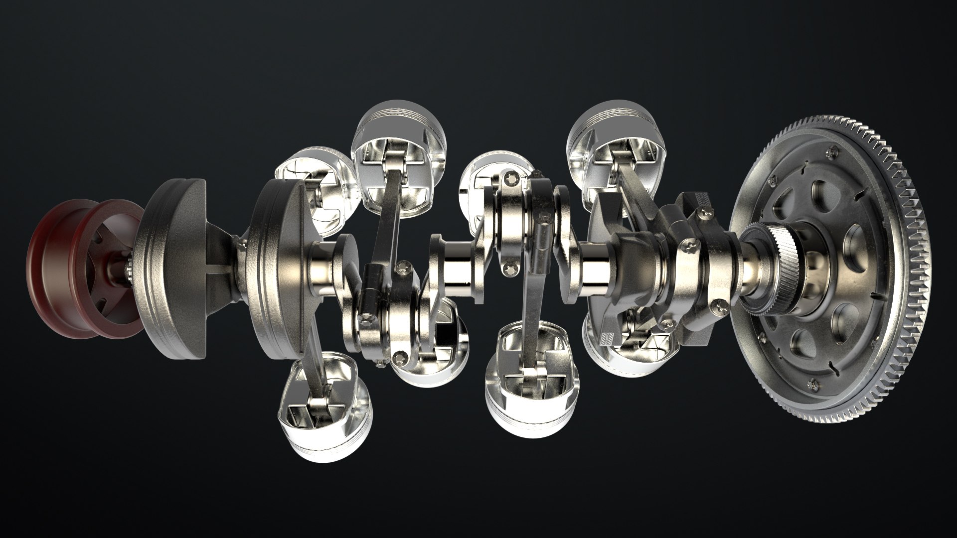 W8 Engine Working Animated Model - TurboSquid 1866494