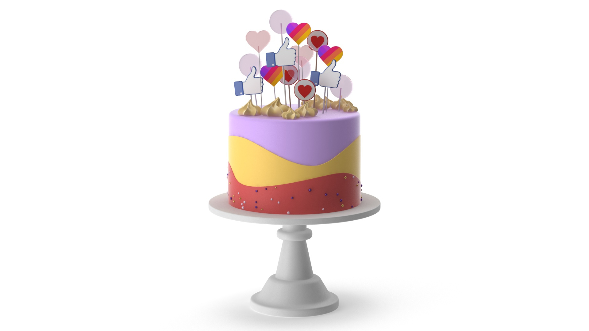 3D Cake For A Social Media - TurboSquid 1812793