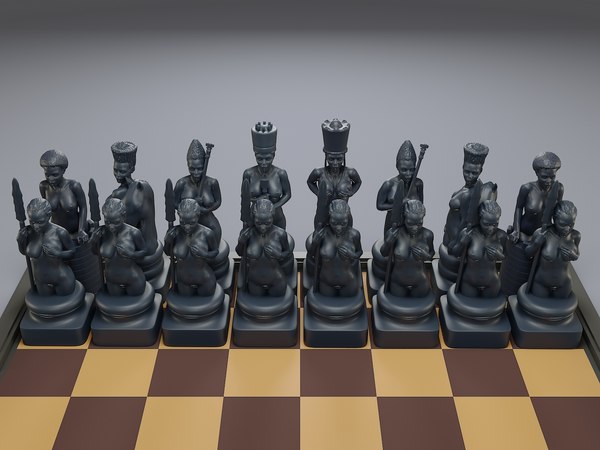 3D model white female chess beautiful - TurboSquid 1543945