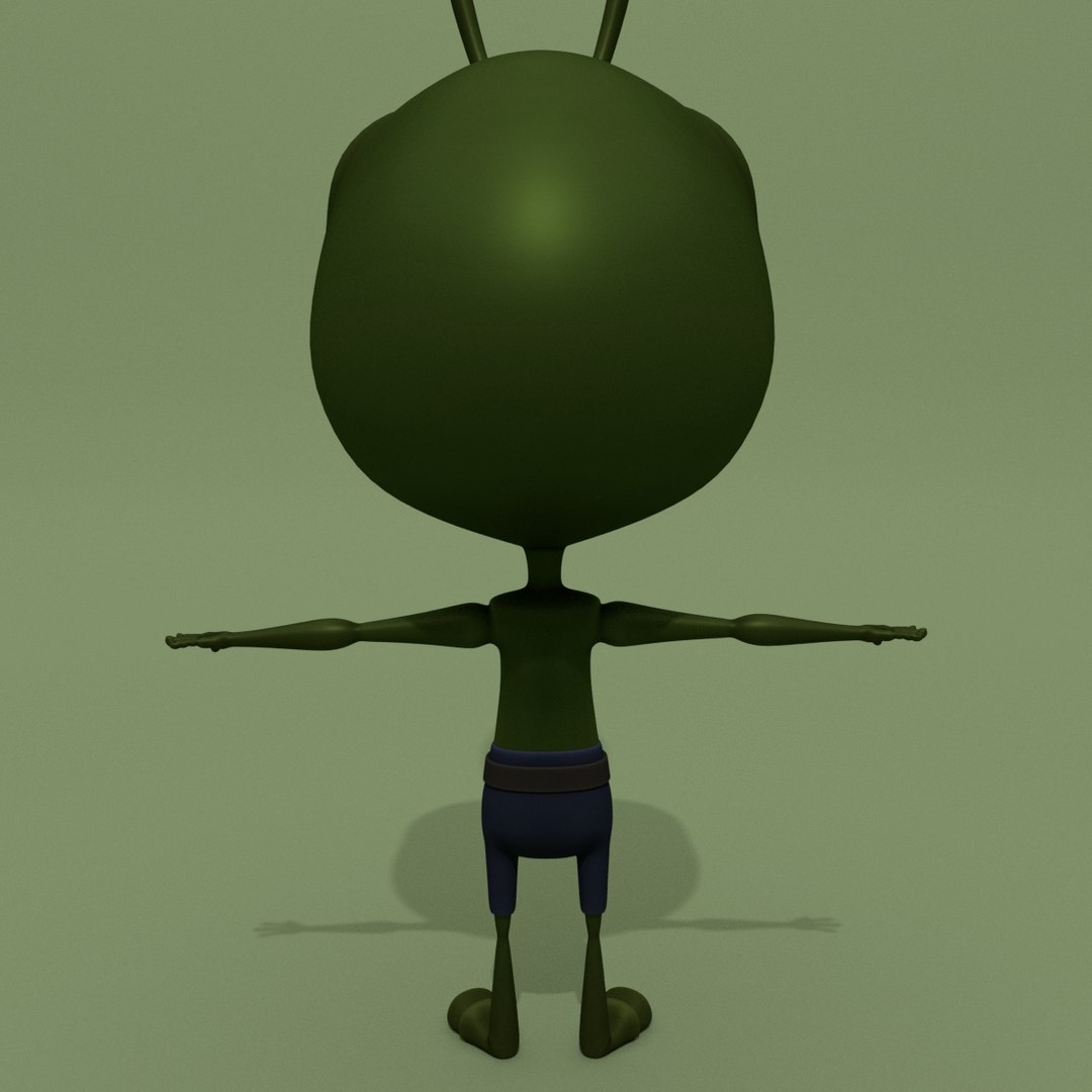 Cartoon Ant Green 3D - TurboSquid 1191516