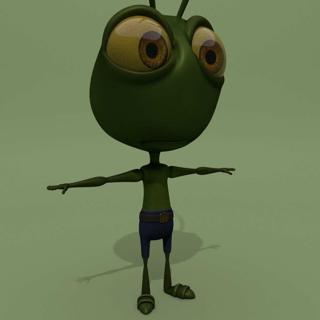 Cartoon Ant Green 3D - TurboSquid 1191516