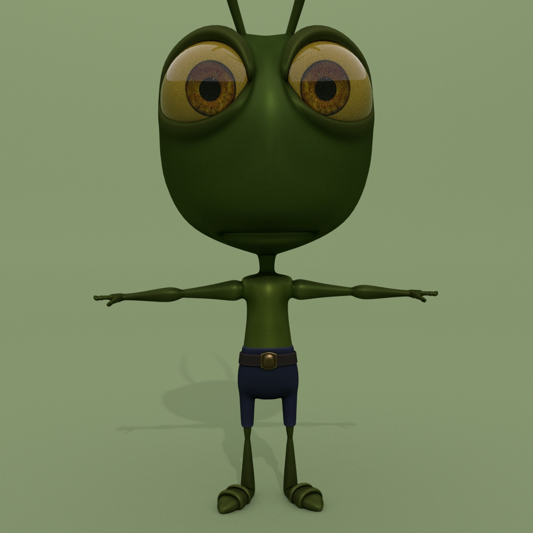 Cartoon Ant Green 3D - TurboSquid 1191516