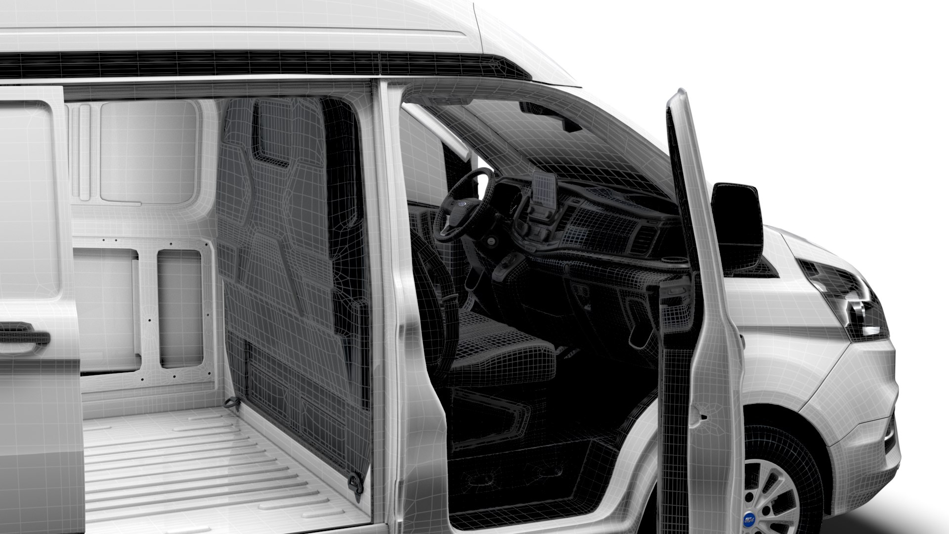 Ford Transit Custom L1H2 HQInterior 2022 3D Model - TurboSquid 2345575