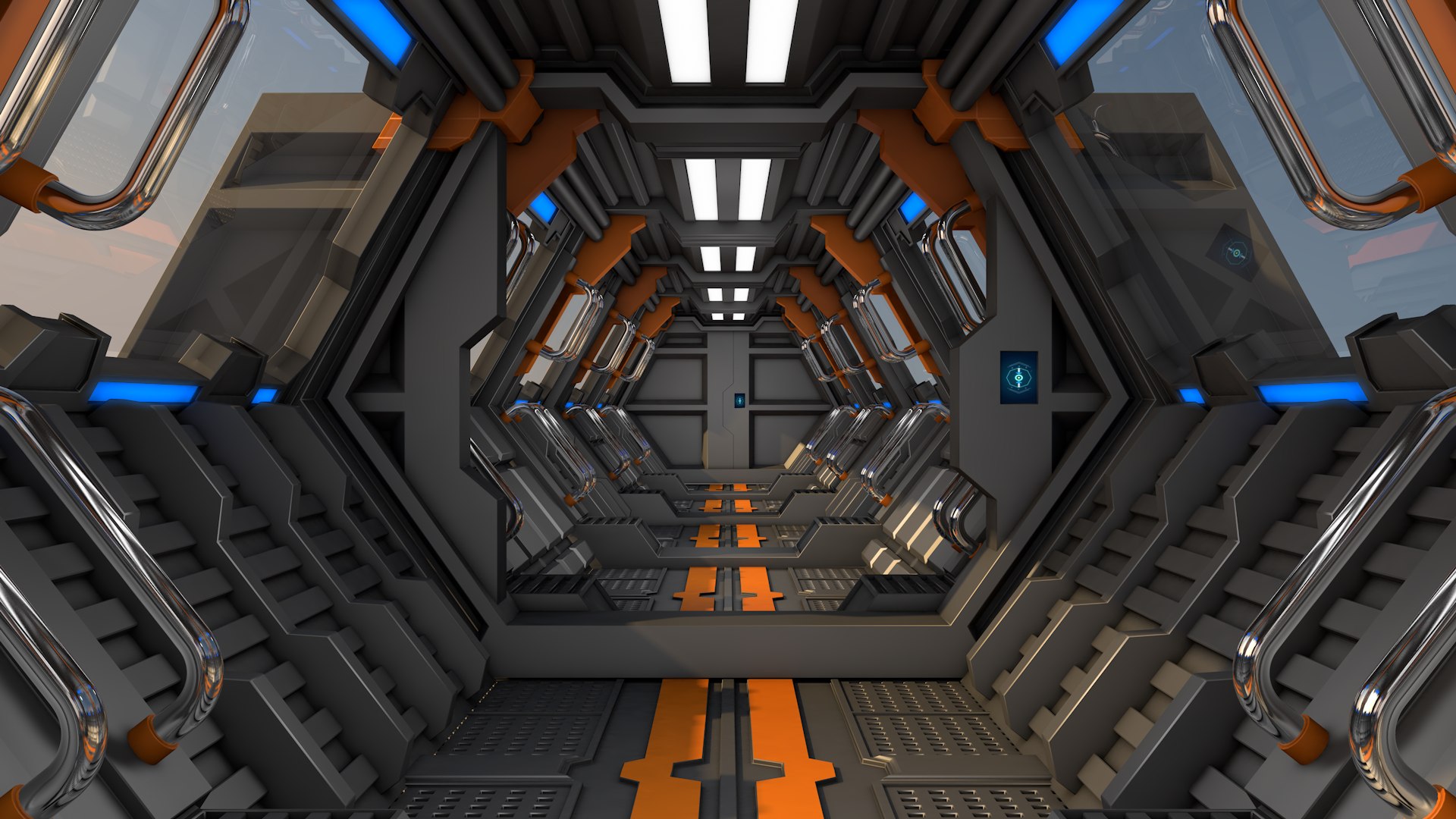 Sci Fi Corridor Model - TurboSquid 2017812