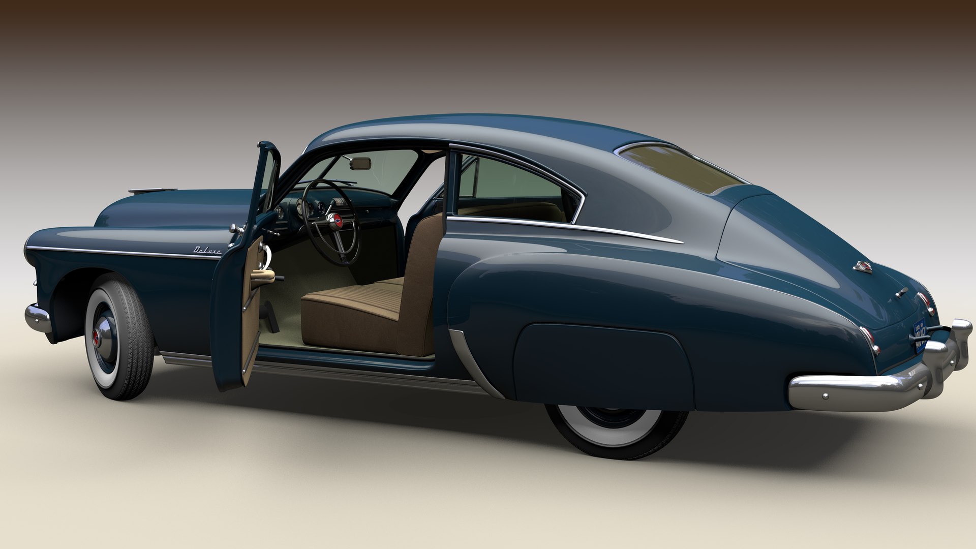 Chevrolet Fleetline 2 Door 1949 3D Model - TurboSquid 2030536