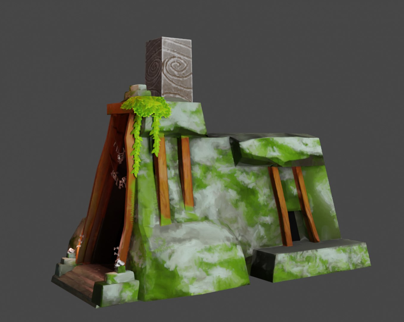 3D Tribal Pagan Shrine House Model - TurboSquid 1890594