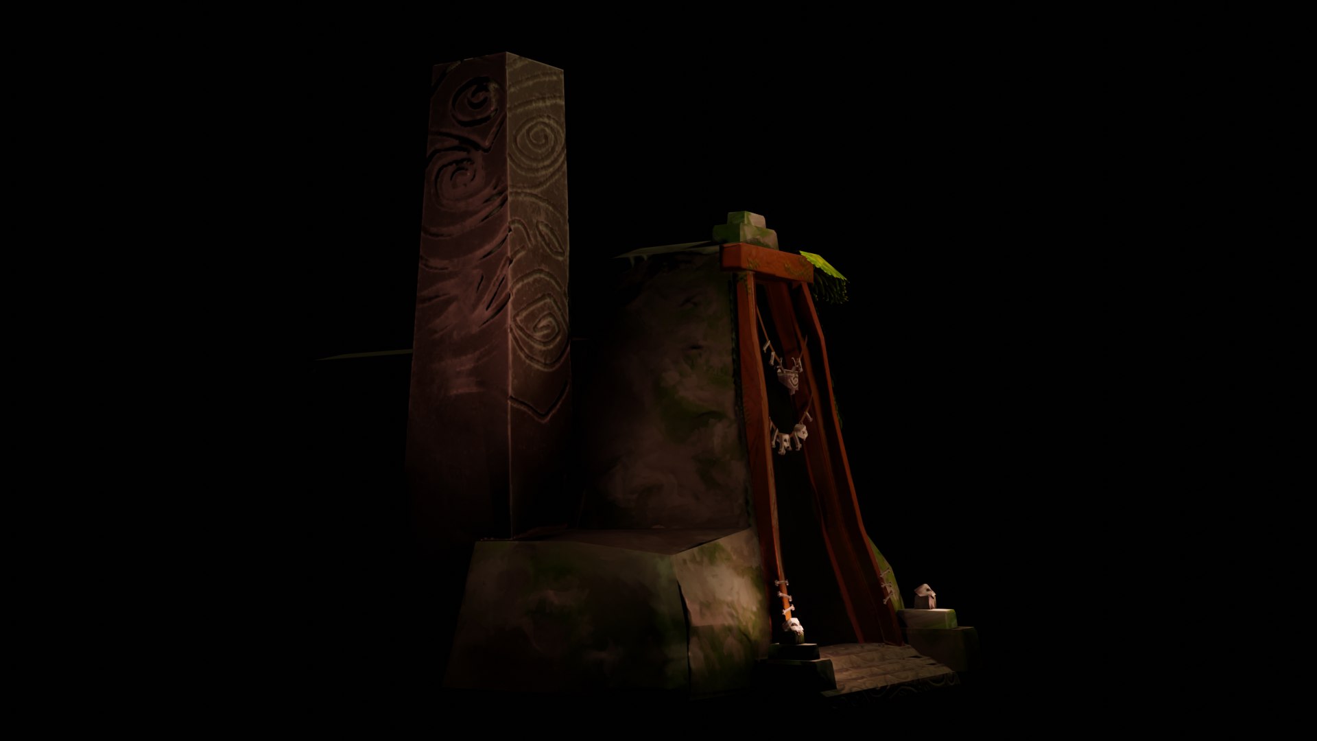 3D Tribal Pagan Shrine House Model - TurboSquid 1890594