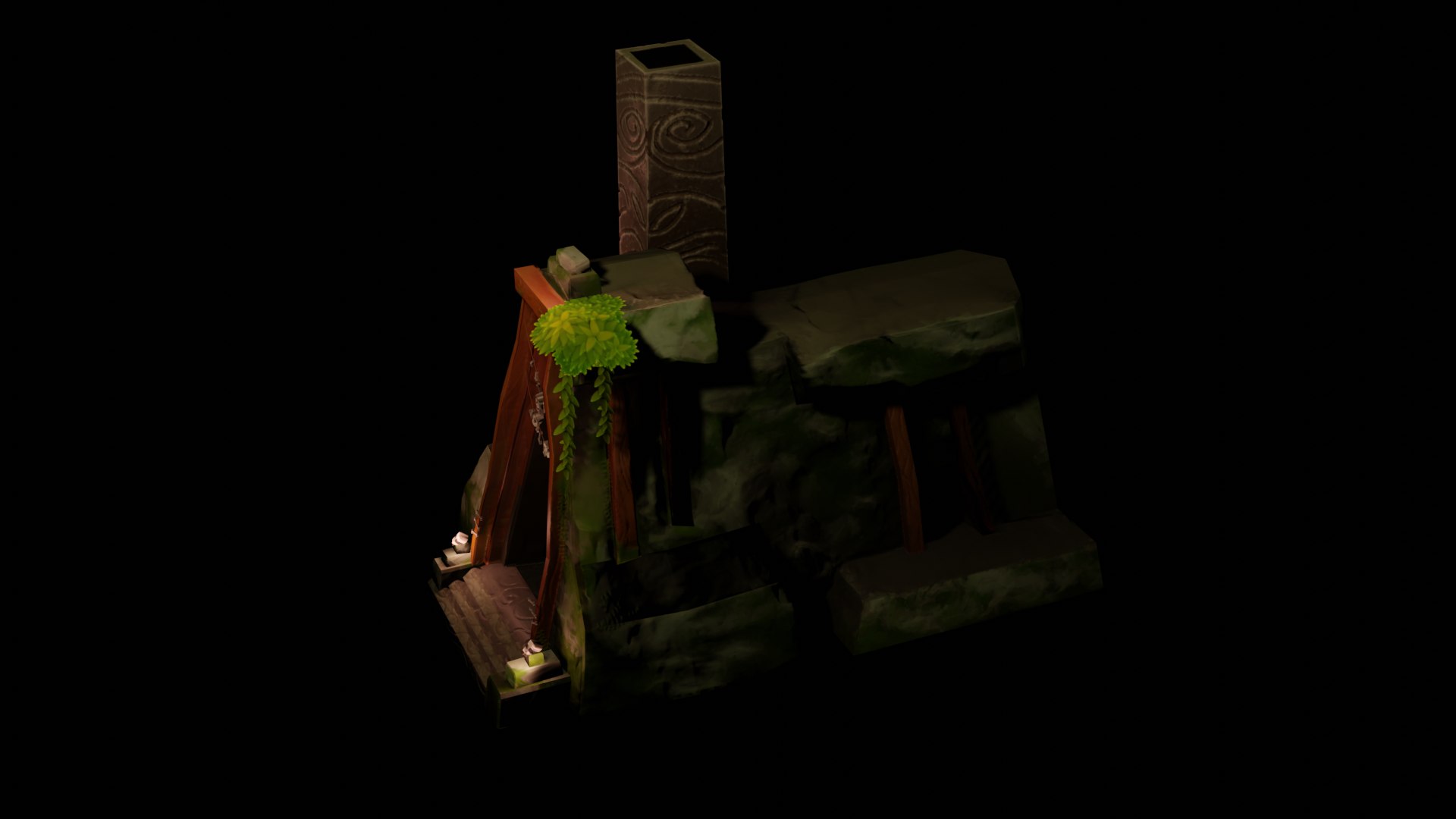 3D Tribal Pagan Shrine House Model - TurboSquid 1890594