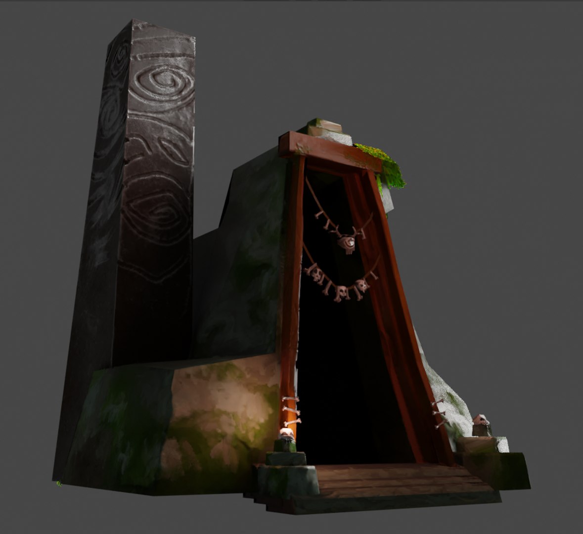 3D Tribal Pagan Shrine House Model - TurboSquid 1890594