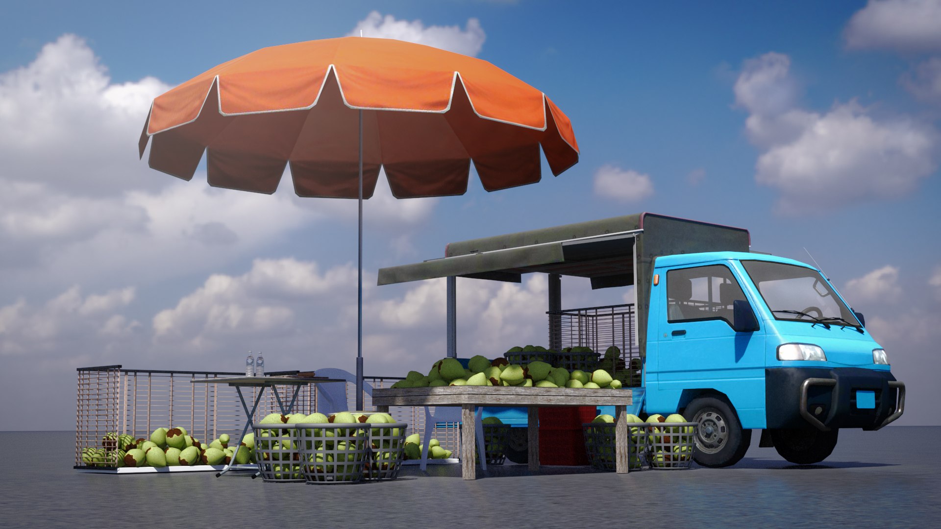 3D Coconut Truck - TurboSquid 2349779