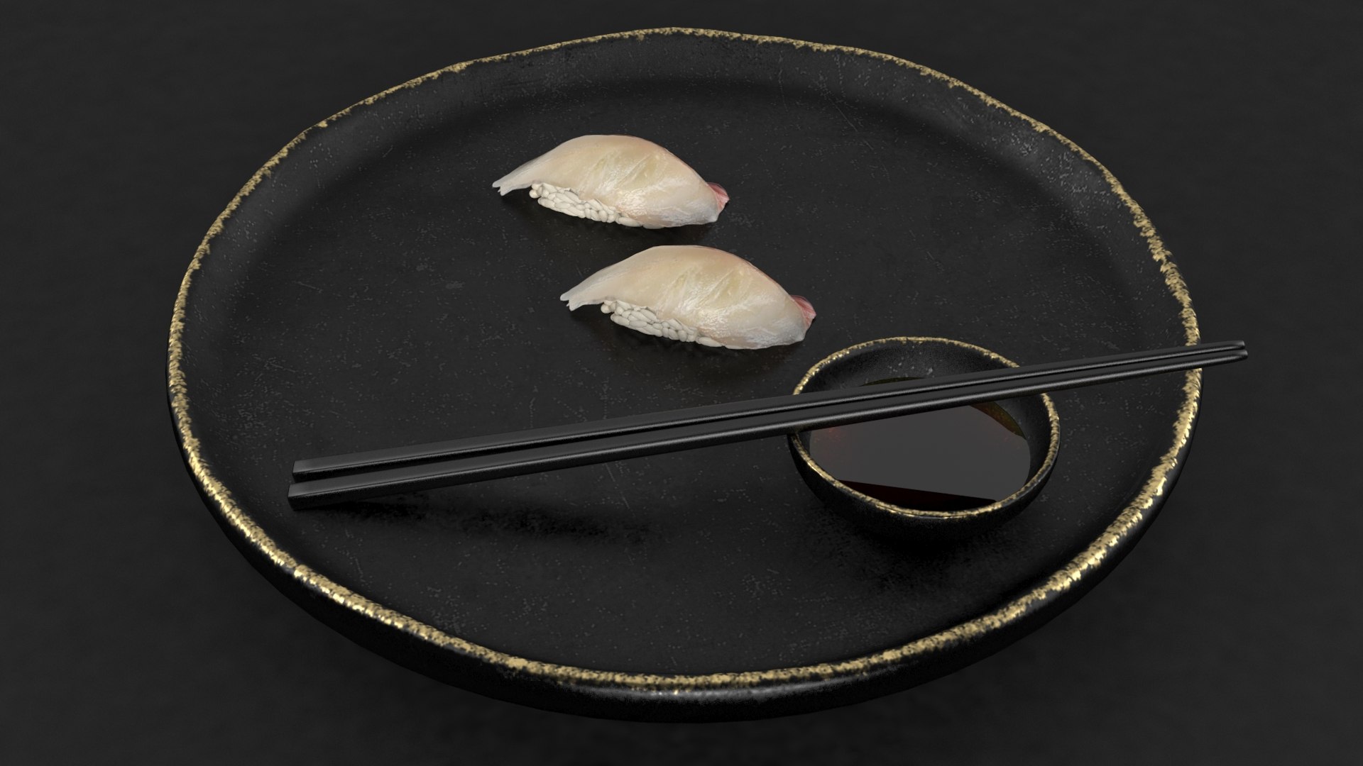 3D Sushi Nigiri Bream Model - TurboSquid 1989255