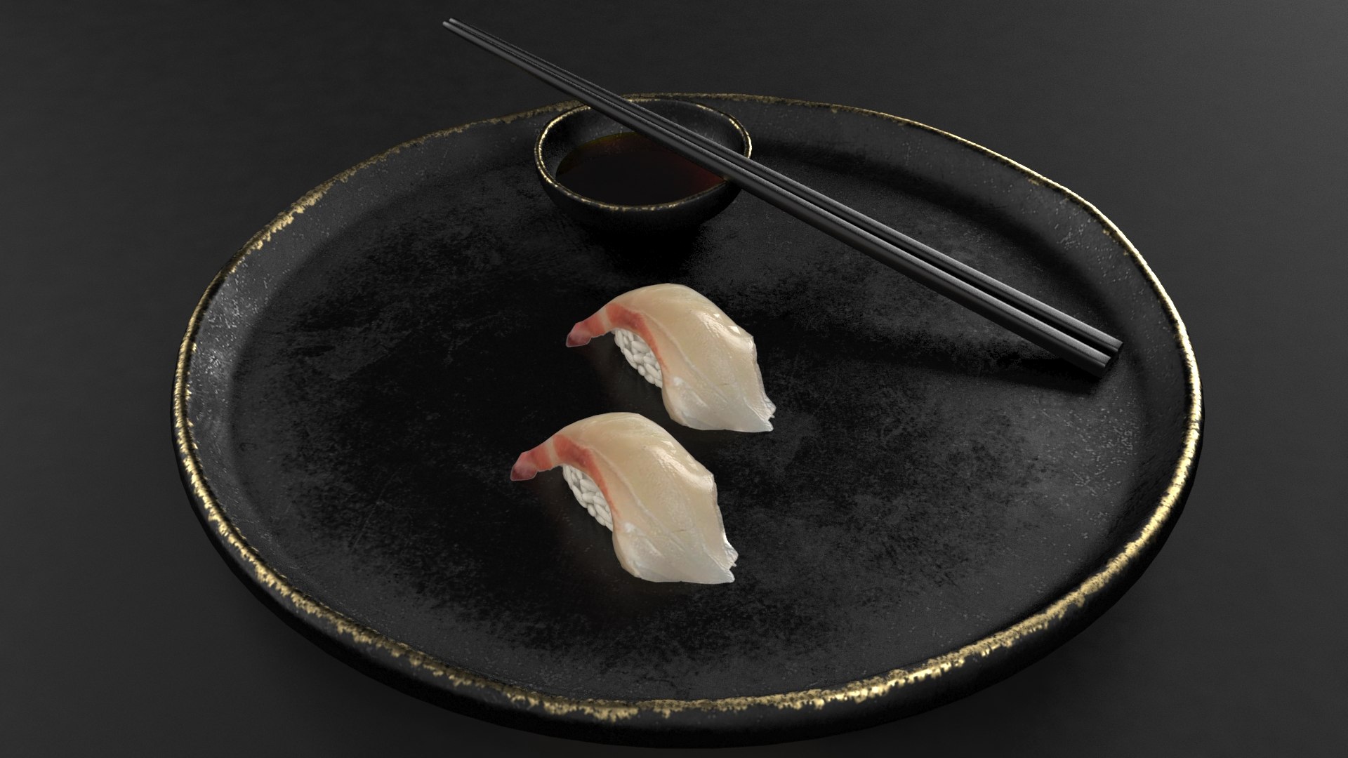 3D Sushi Nigiri Bream Model - TurboSquid 1989255