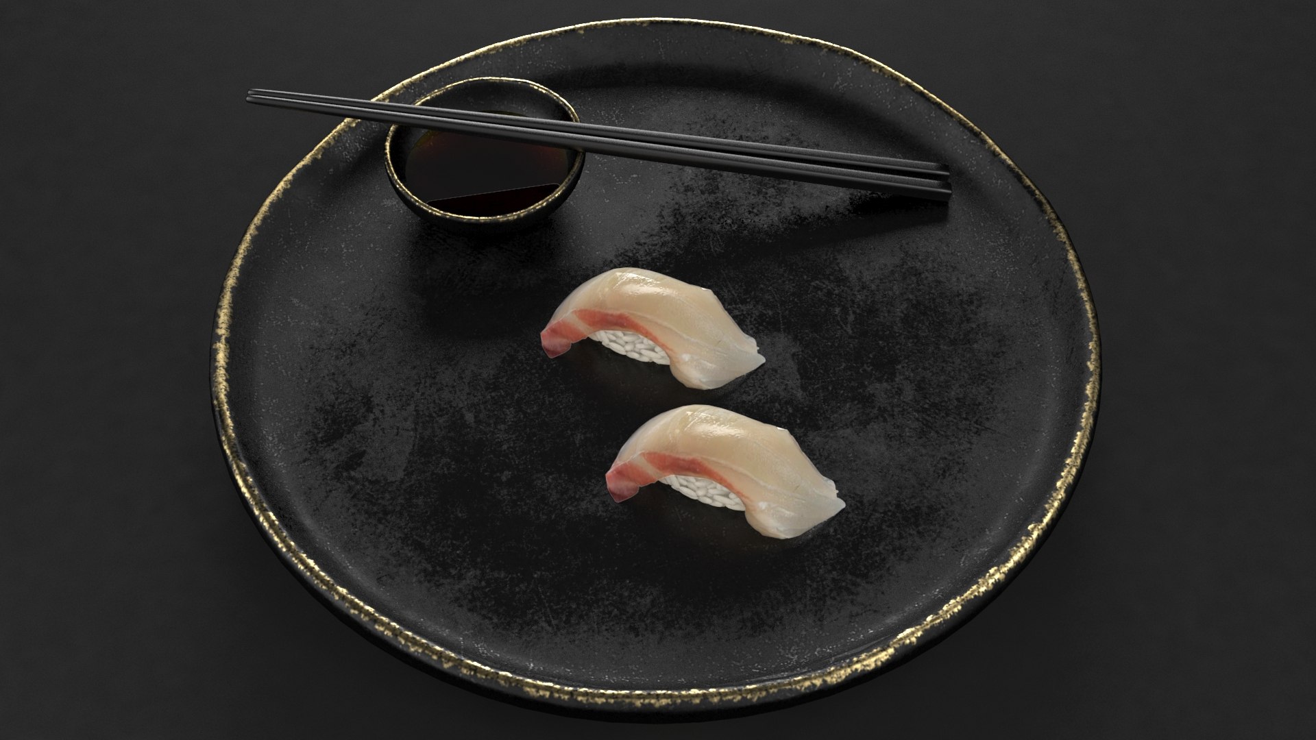 3D Sushi Nigiri Bream Model - TurboSquid 1989255