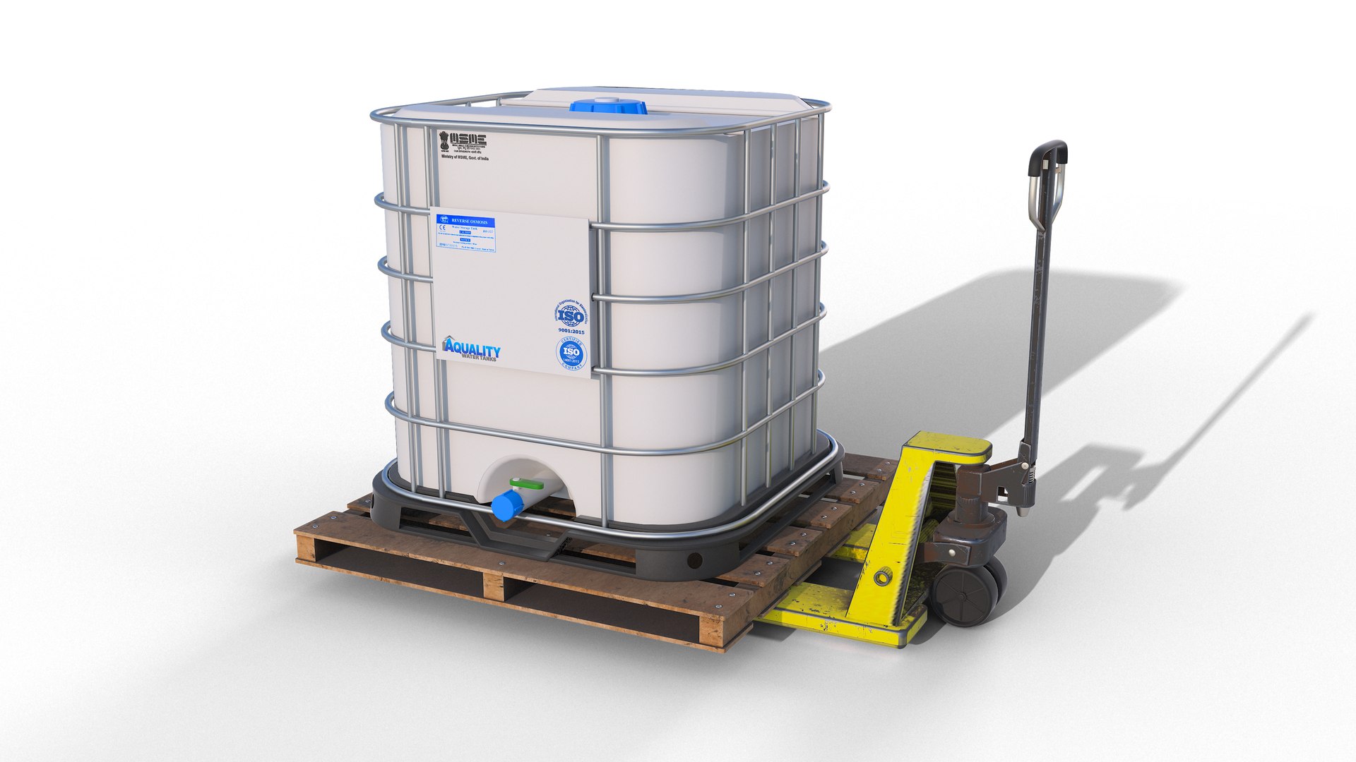 3D Water Tank And Pallet Jack - TurboSquid 2010189