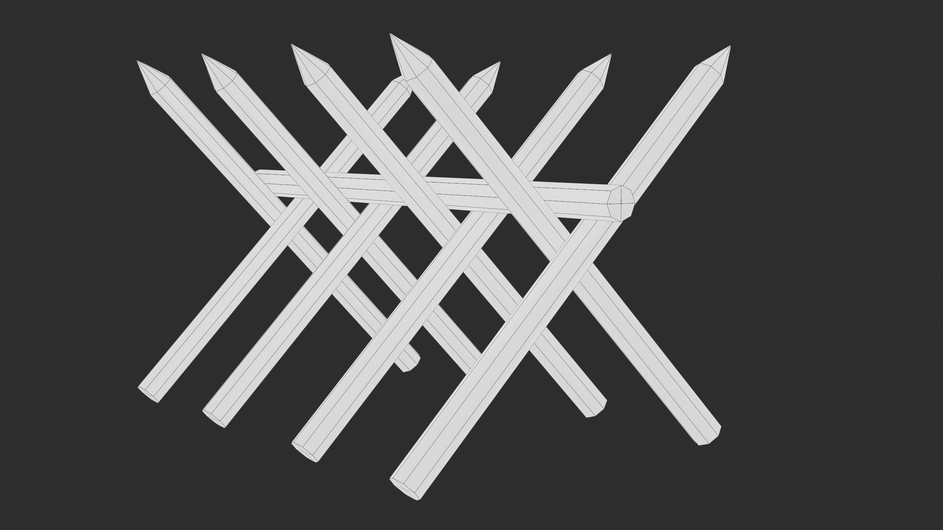 3D Medieval Log Barricade PBR - TurboSquid 2030190