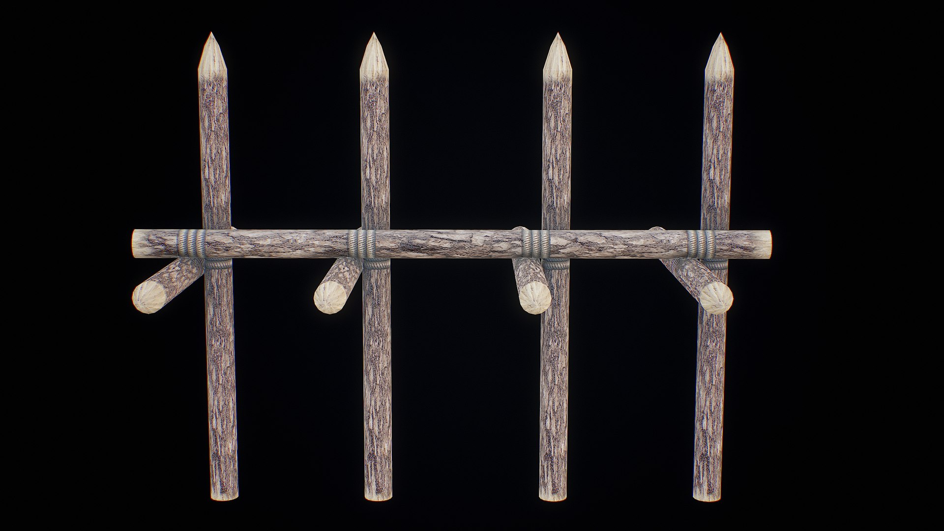 3D Medieval Log Barricade PBR - TurboSquid 2030190