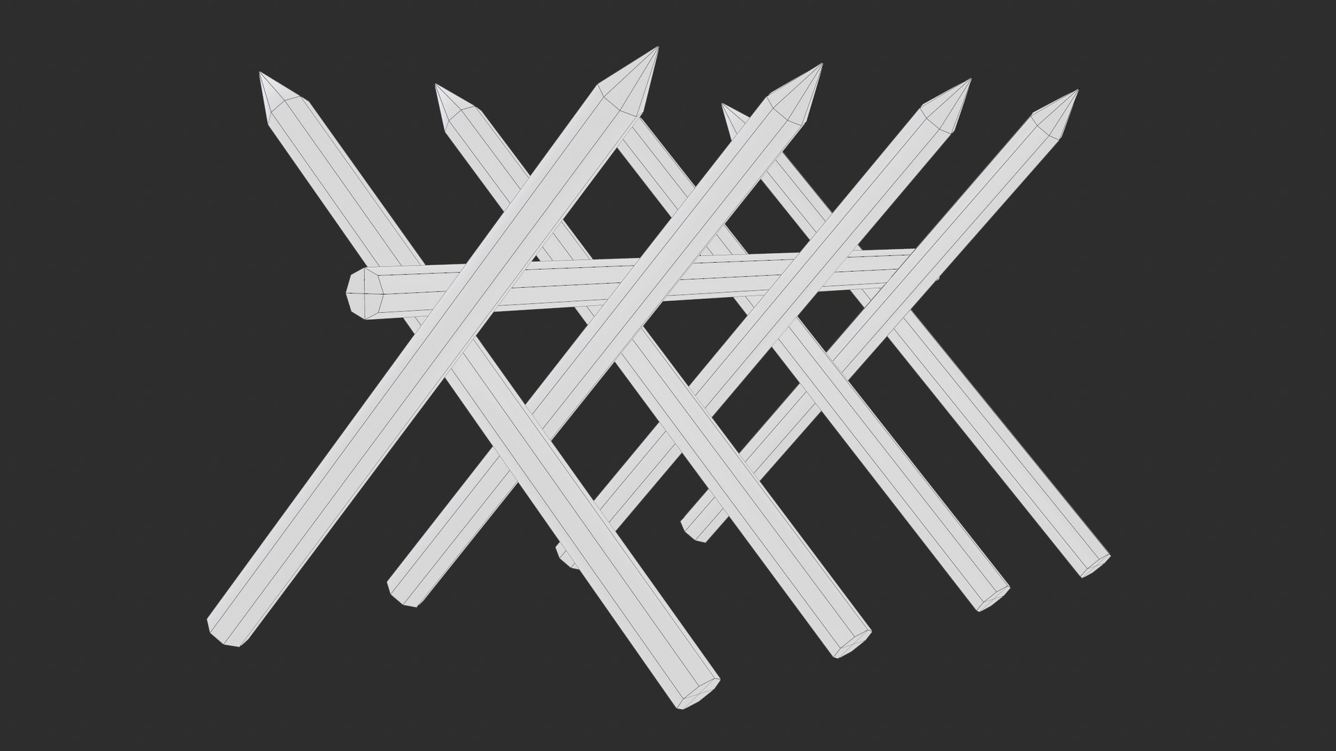 3D Medieval Log Barricade PBR - TurboSquid 2030190
