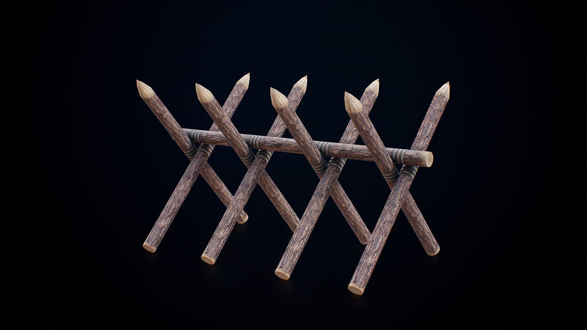 3D Medieval Log Barricade PBR - TurboSquid 2030190
