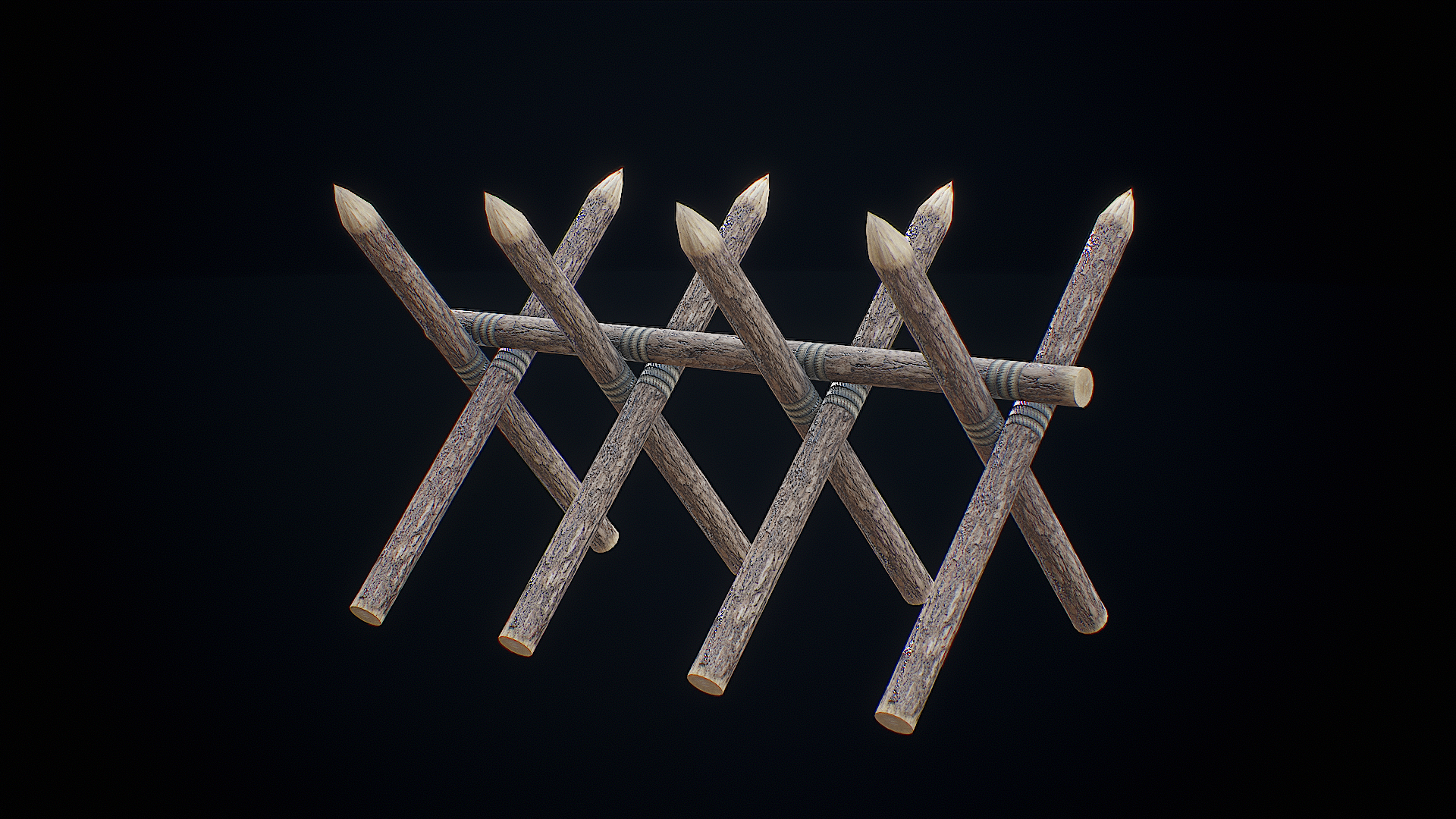 3D Medieval Log Barricade PBR - TurboSquid 2030190