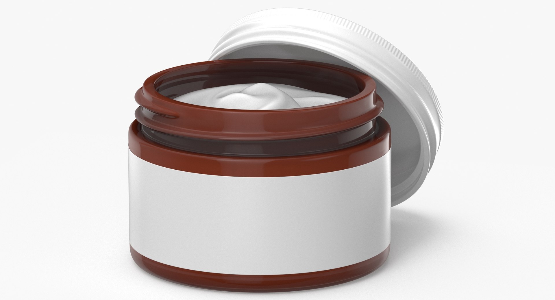 3D Amber Bottle Containers Part 01 Type 02 Blank and Generic Label ...