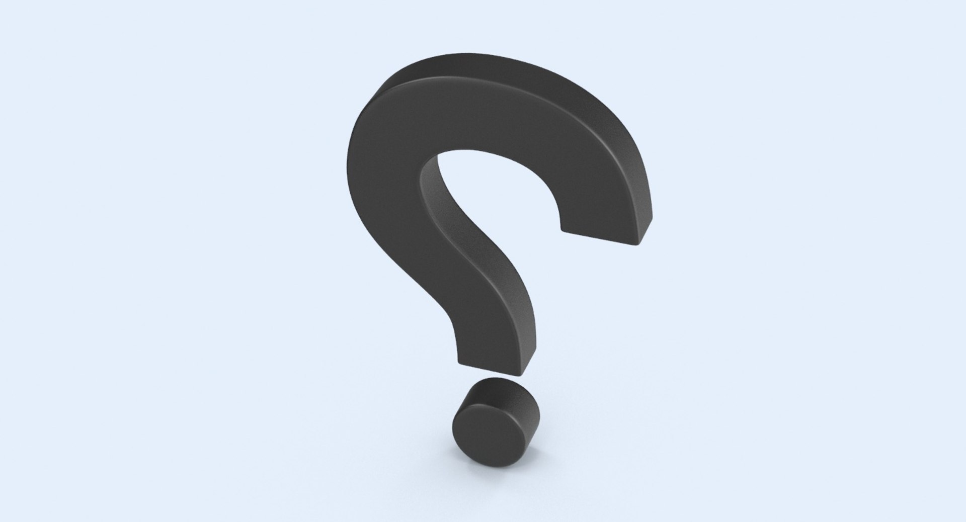 3d Question Mark Boxy Sharp Model