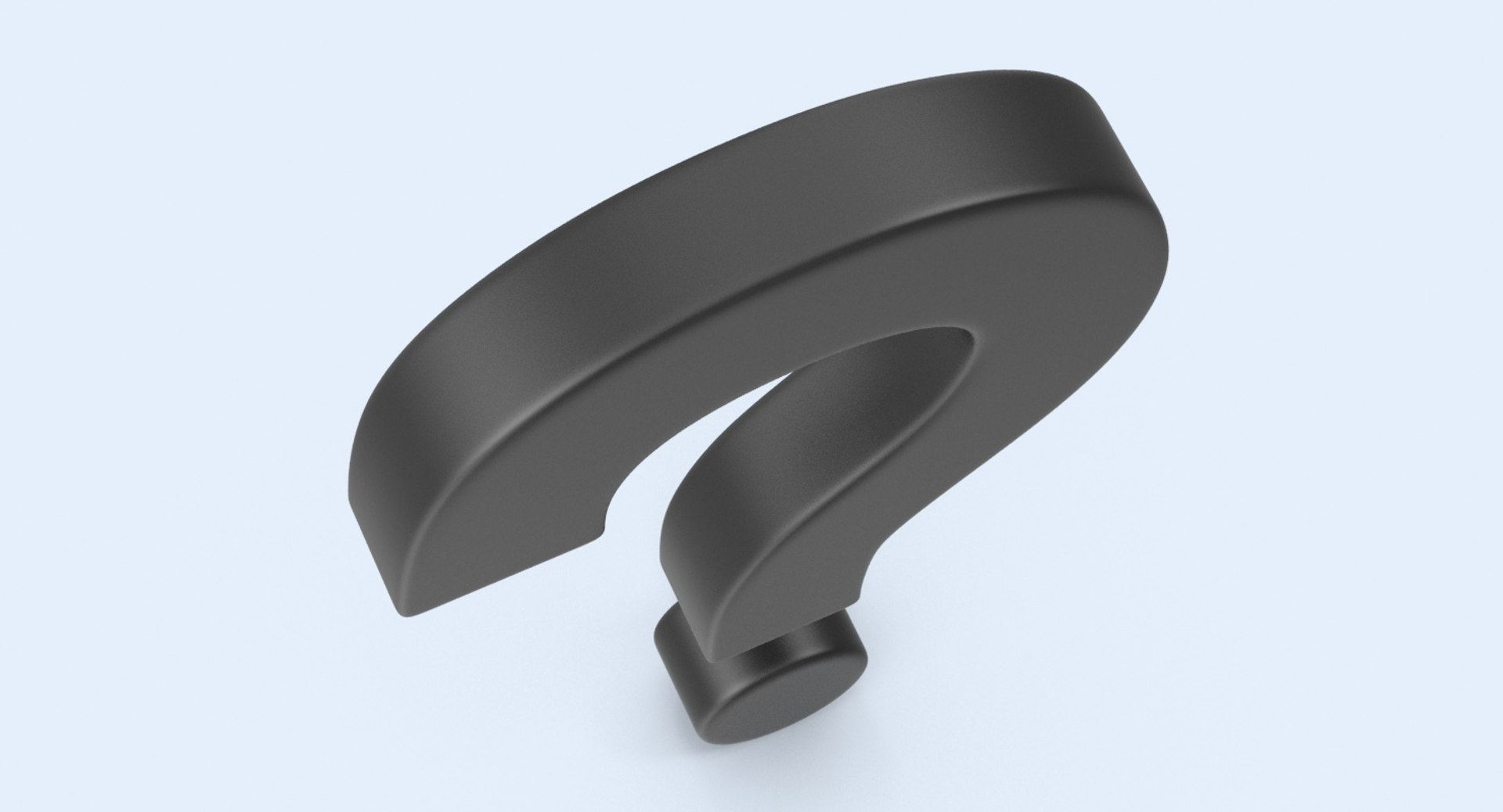 3d Question Mark Boxy Sharp Model