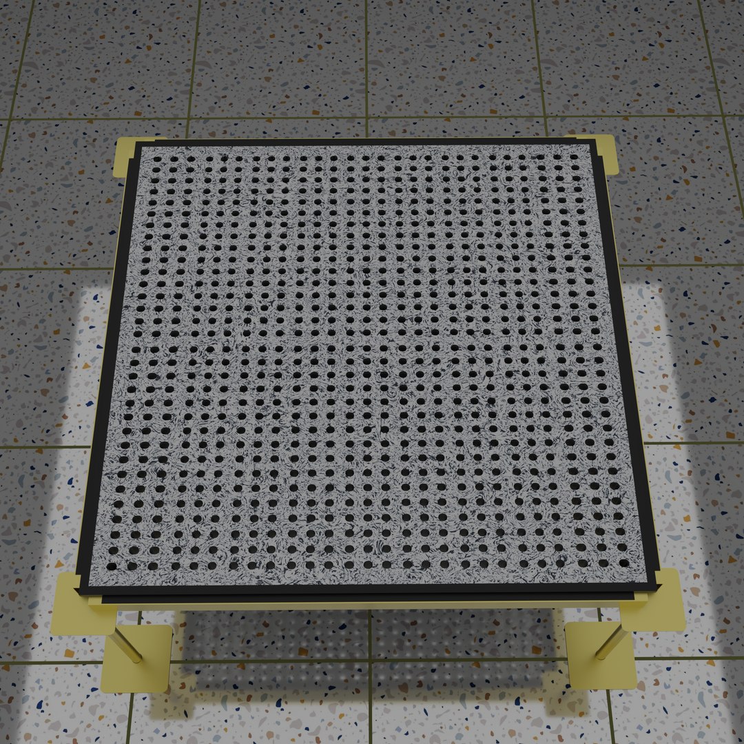 3D Perforated Raised Floor With Pedestals And Stringer 3 Model ...