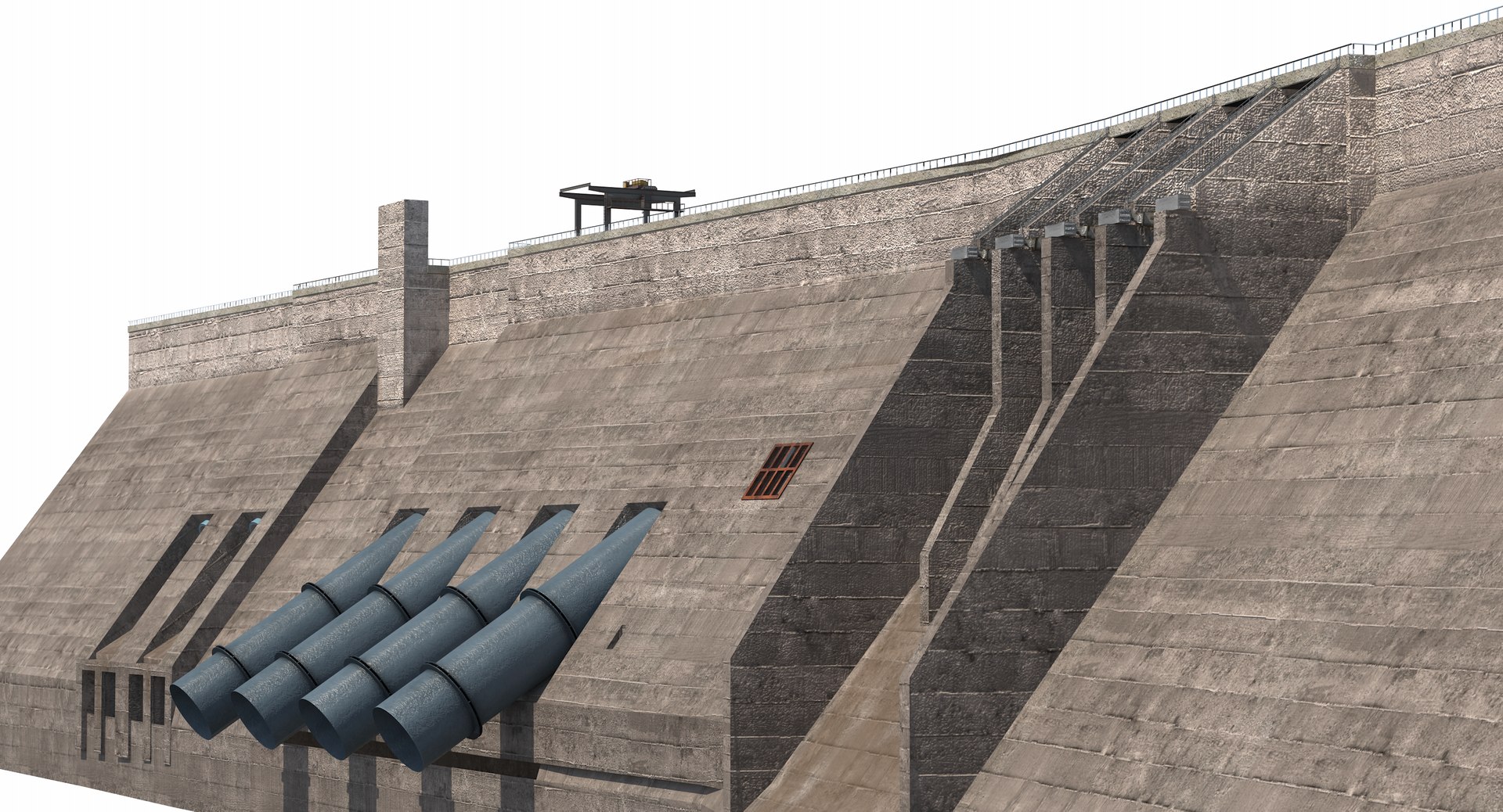 Dam flow water model - TurboSquid 1362736