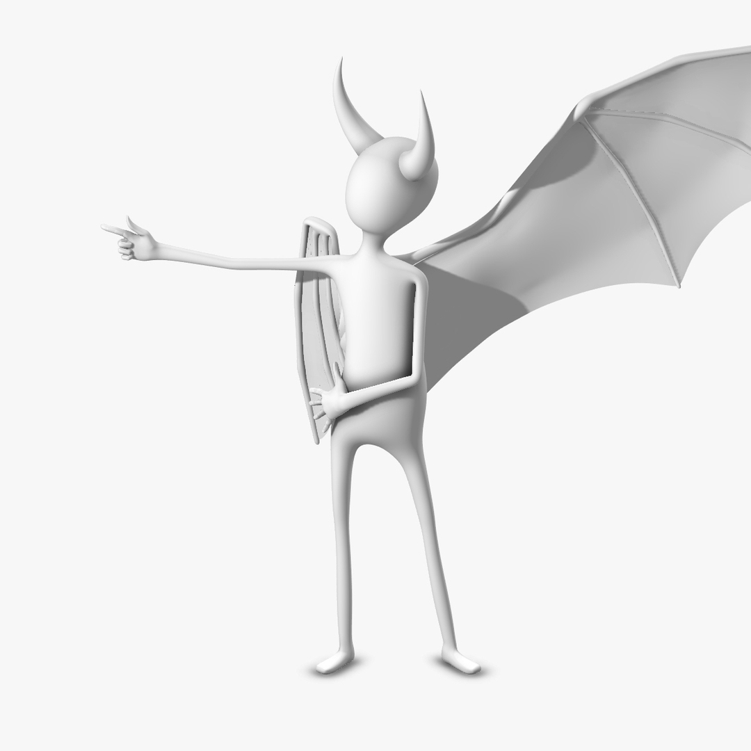 3D Generic Cartoon Character Devil - TurboSquid 1164036