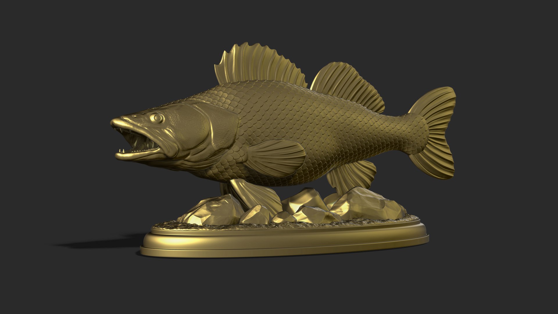 Zander on the base 3D model - TurboSquid 2182925