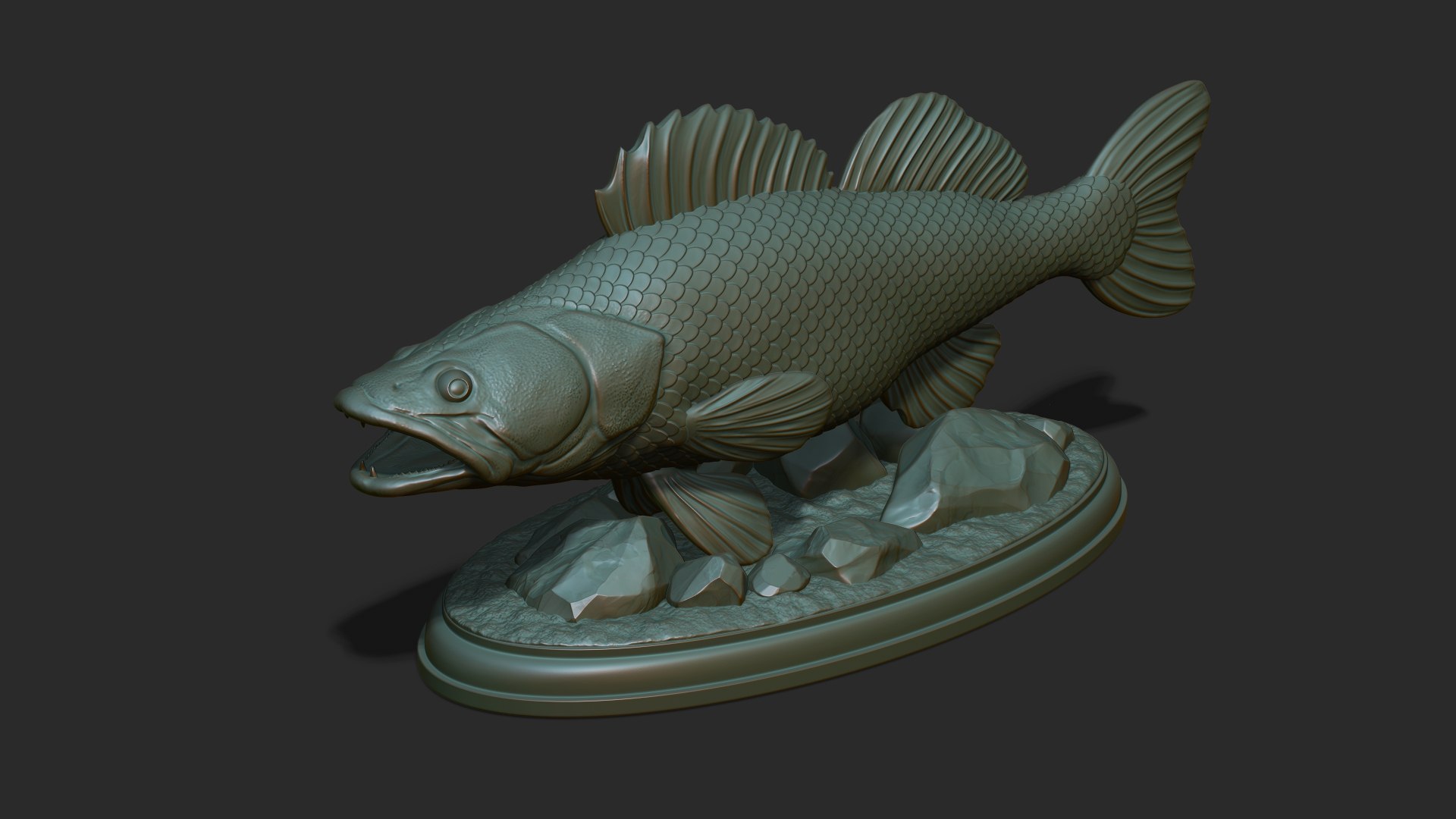 Zander on the base 3D model - TurboSquid 2182925