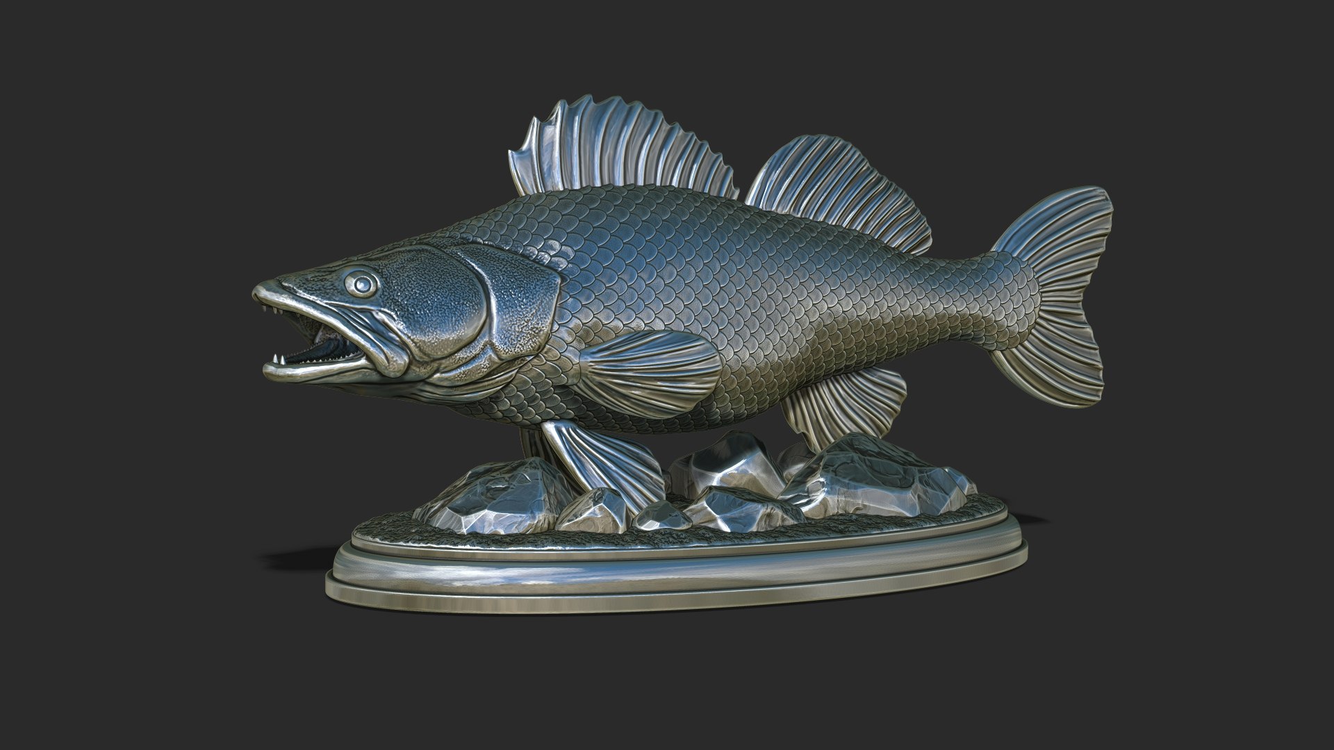 Zander on the base 3D model - TurboSquid 2182925