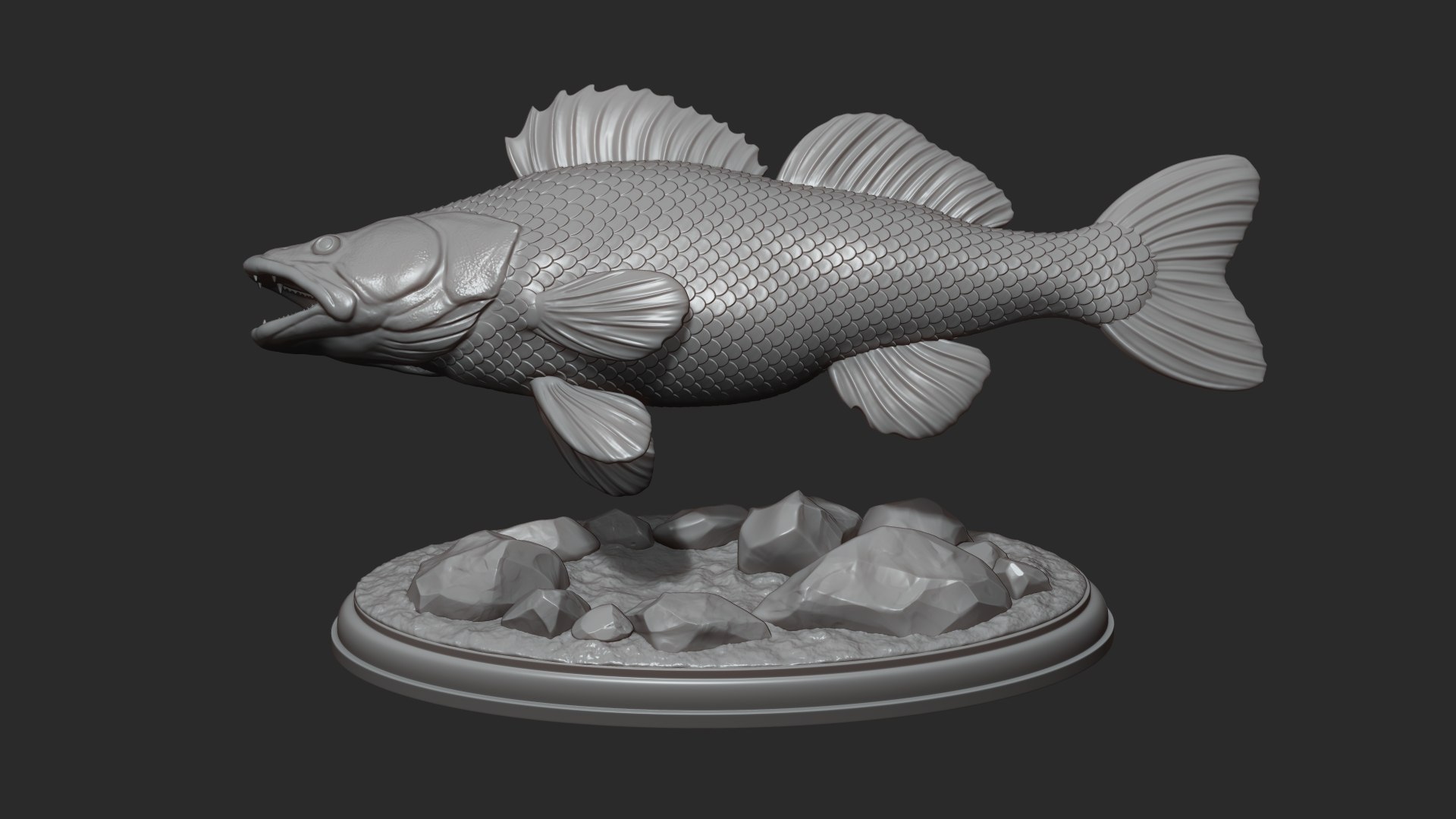 Zander on the base 3D model - TurboSquid 2182925