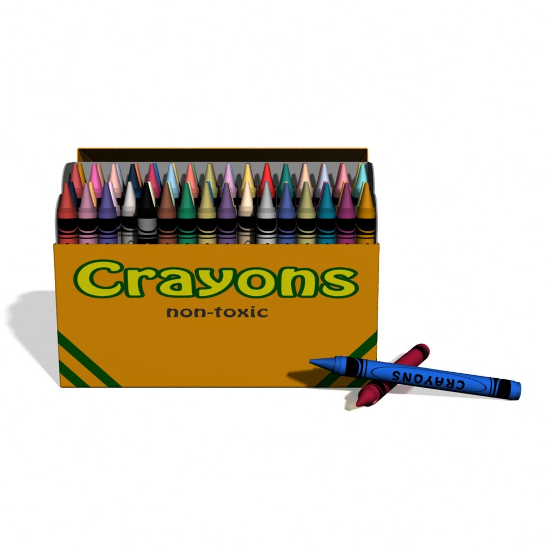 Colored Wax Drawing 3d Model