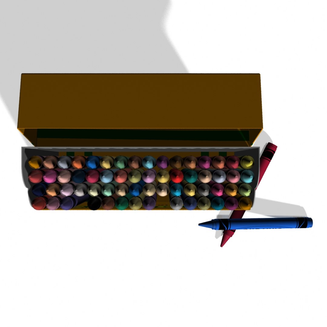 Colored Wax Drawing 3d Model