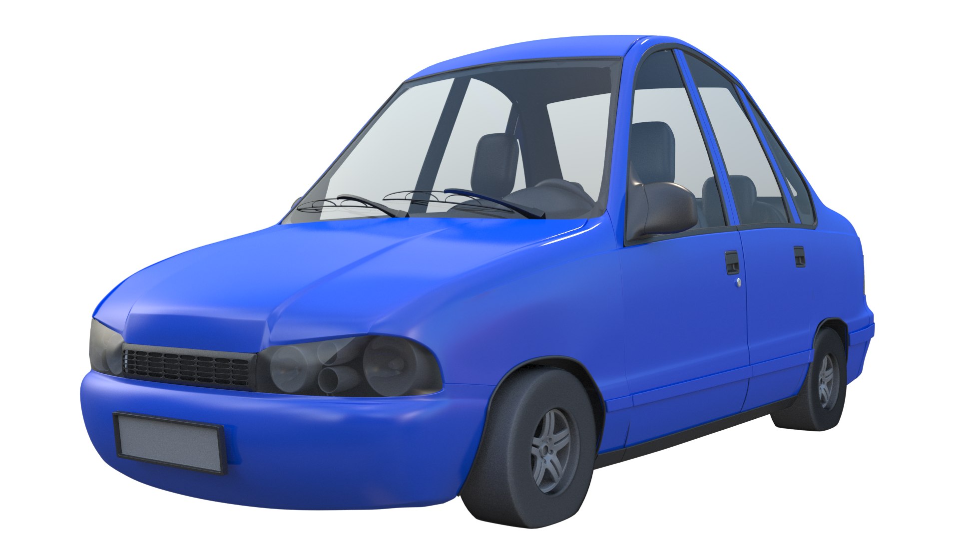 Blue car model - TurboSquid 1364350
