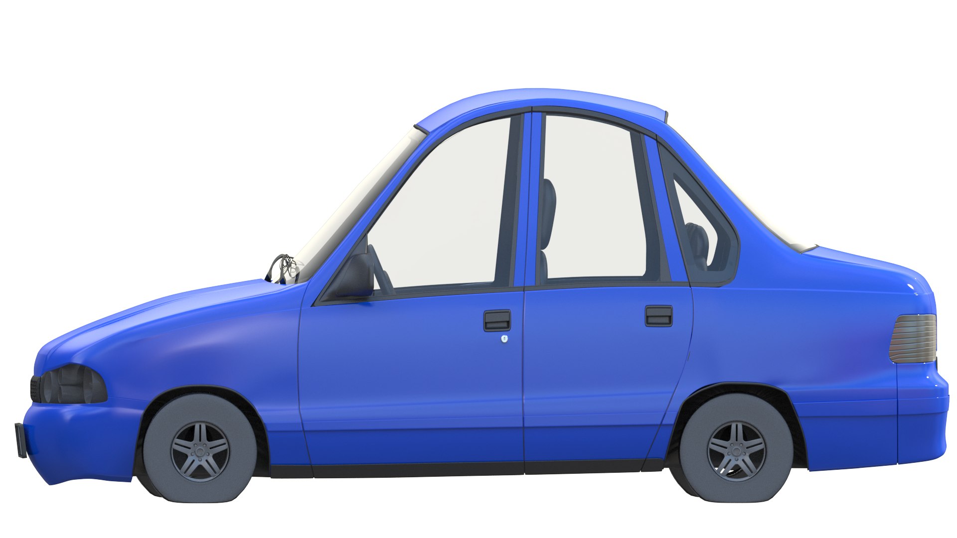Blue car model - TurboSquid 1364350