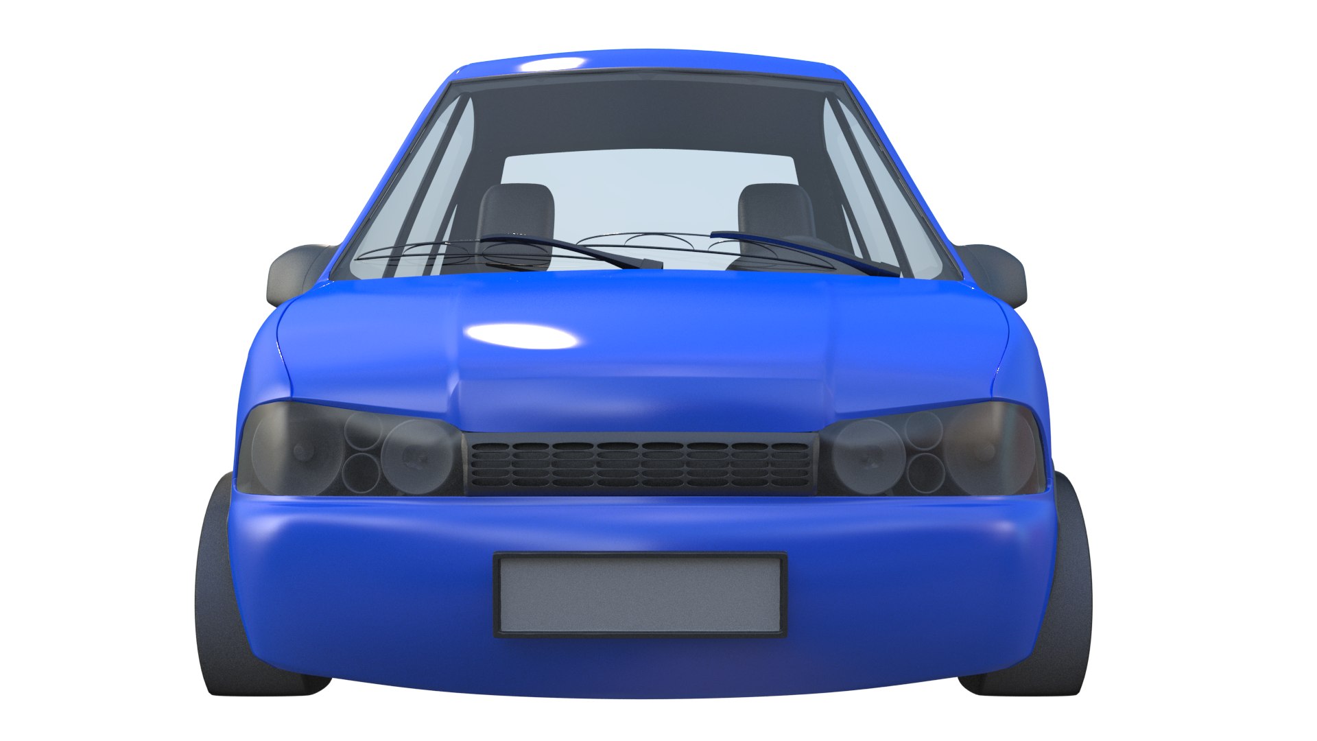 Blue car model - TurboSquid 1364350