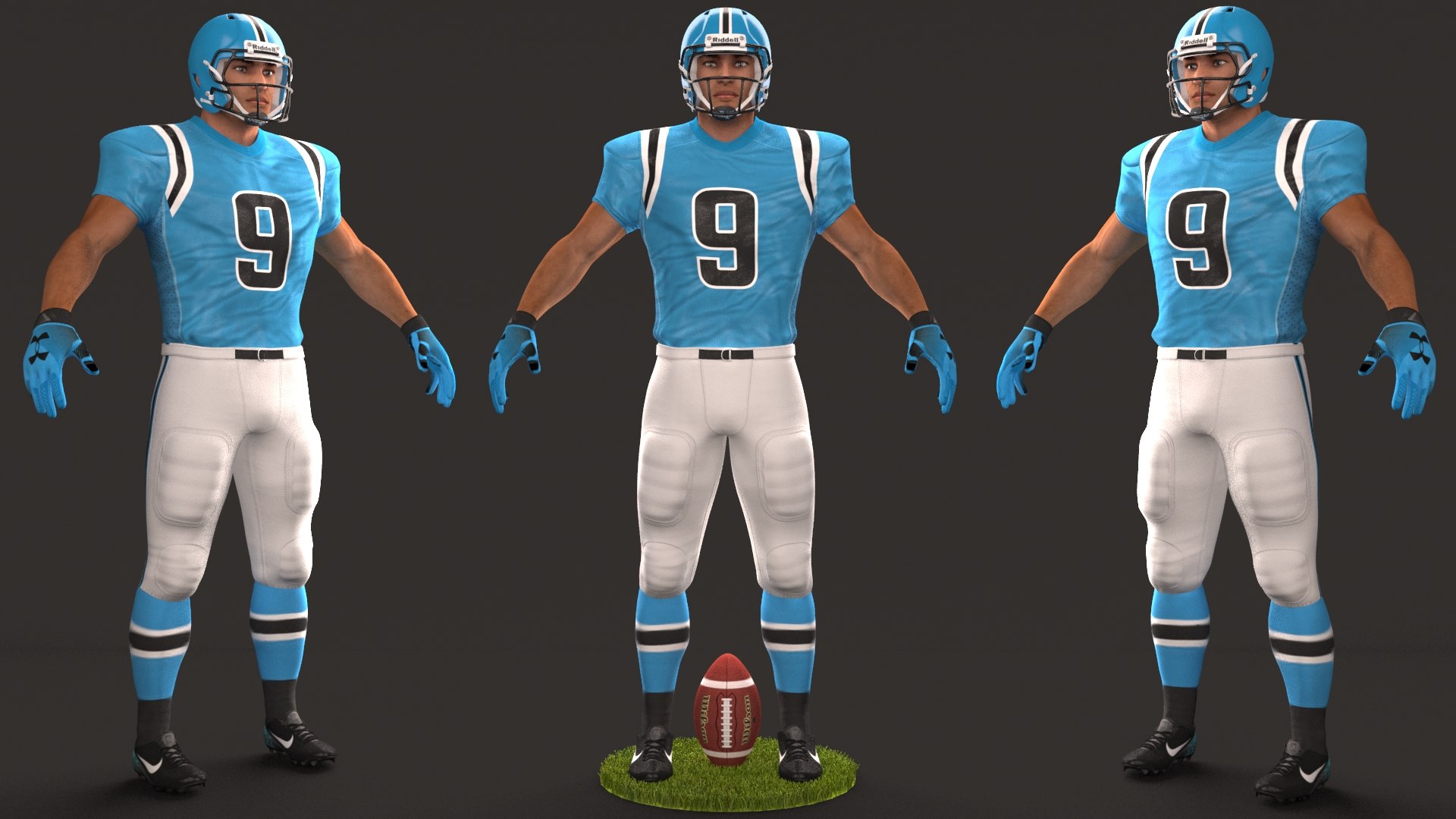 3D football player 2020 - TurboSquid 1541815