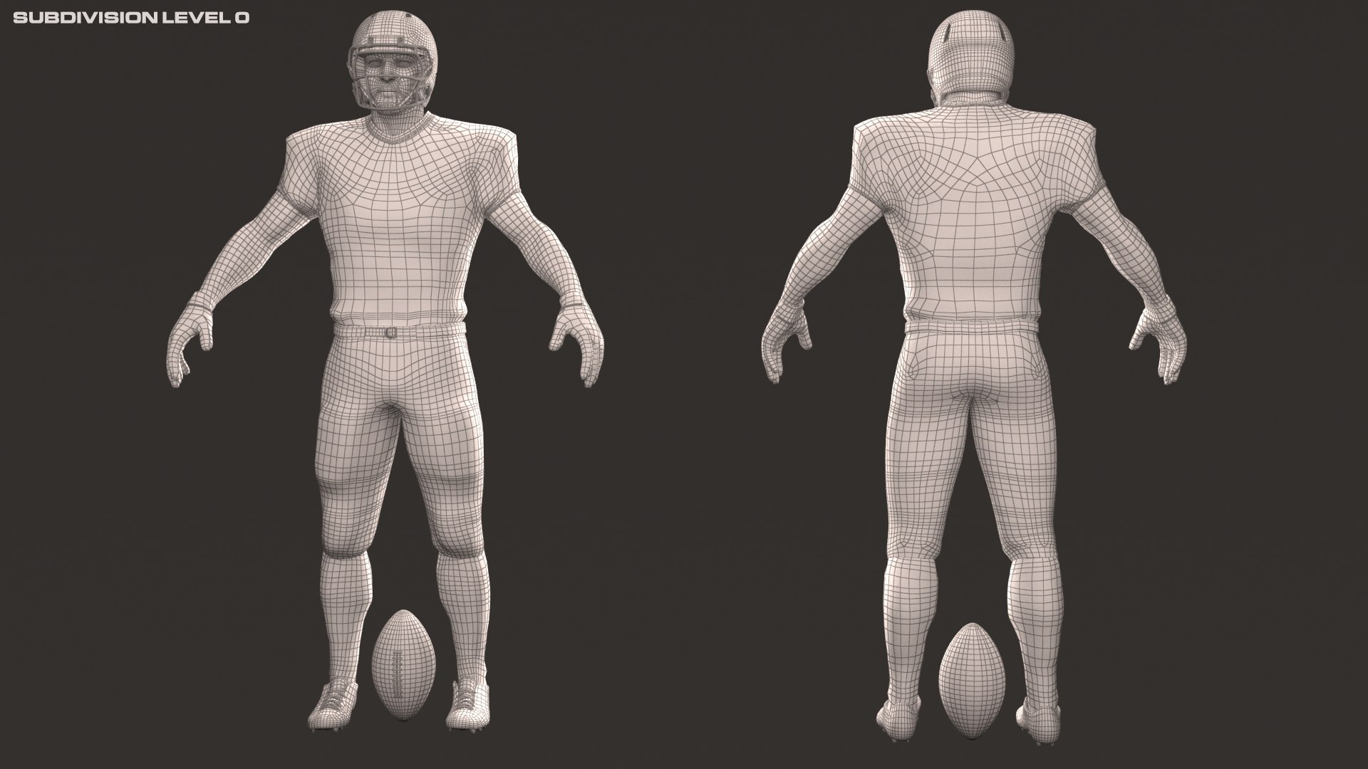 3D football player 2020 - TurboSquid 1541815