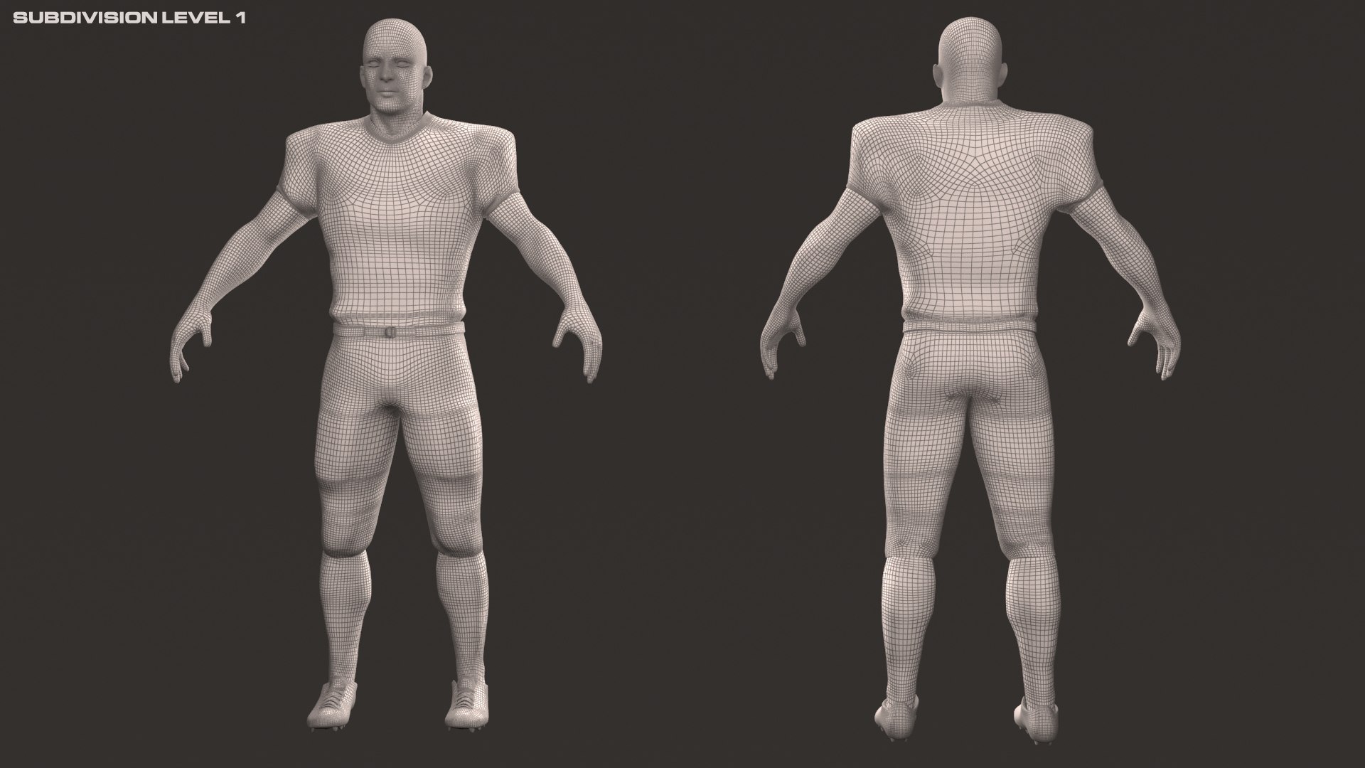 3D football player 2020 - TurboSquid 1541815