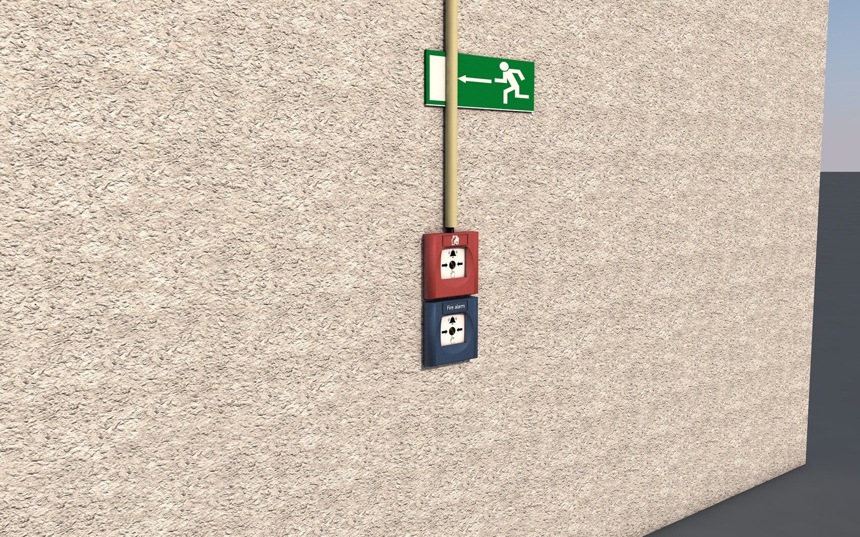 Alarms Emergency Sign 3D Model - TurboSquid 1271390