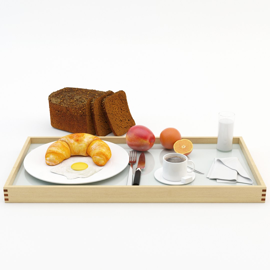 Breakfast Set 3d Model